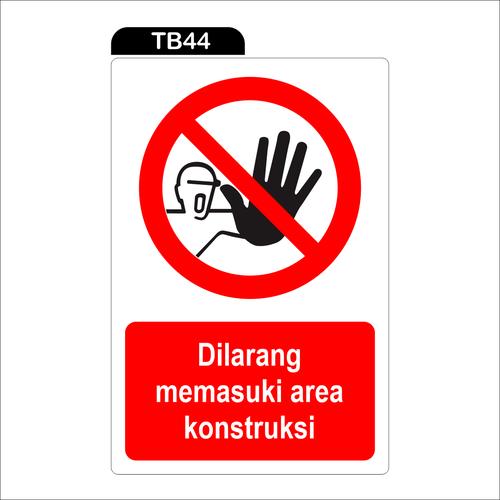 Jual RAMBU DILARANG MEMASUKI AREA KONSTRUKSI - M : 30x45 cm, Plat+Asahi ...