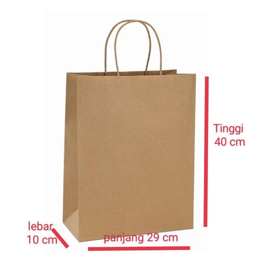Jual PAPER BAG COKLAT POLOS BESAR/ TAS COKLAT Jumbo TALI MURAH GROSIR ...