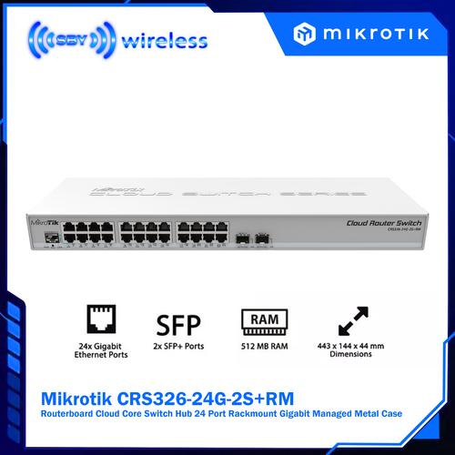 Jual Mikrotik CRS326-24G-2S+RM - Routerboard Cloud Core Switch - Kota ...