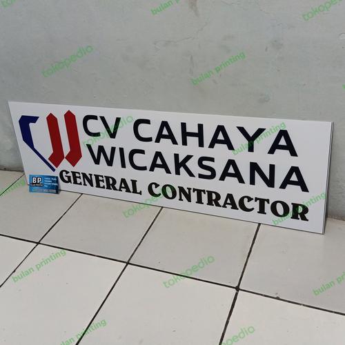 Jual plang papan akrilik - nama perusahaan - PT - puskesmas - papan ...