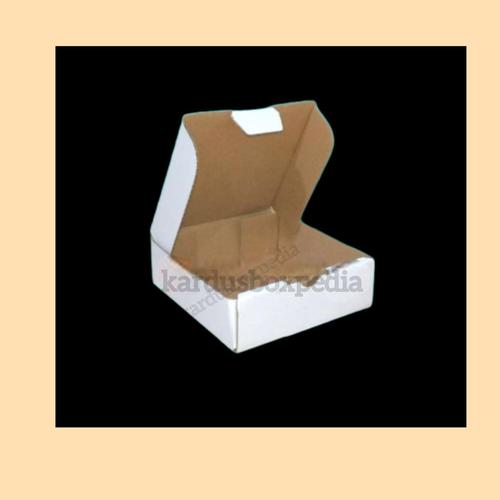 Jual kardus packing packaging box pizza/diecut 15x15x7 PUTIH PUTIH ...