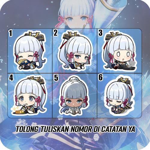 Jual Stiker Glossy Ayaka Genshin Impact, Sticker Anime Game - Kab ...