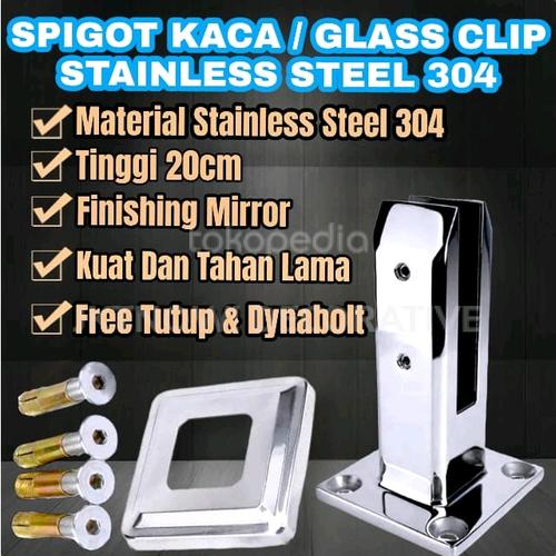 Jual Stainless SPIGOT Mirror Silver 20cm SS 304 - Penjepit & Ambalan ...