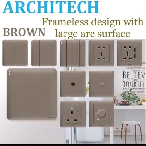 Jual Outlet Module DATA CAT5e ARCHITECH INFINITY BROWN Colokan Internet ...