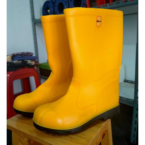 Jual Sepatu Boot Safety Kuning Midsole BE SAFE / Boots Ujung Besi Anti ...