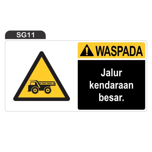 Jual RAMBU WASPADA JALUR KENDARAAN BESAR - S : 20x10 cm, Sticker Only ...