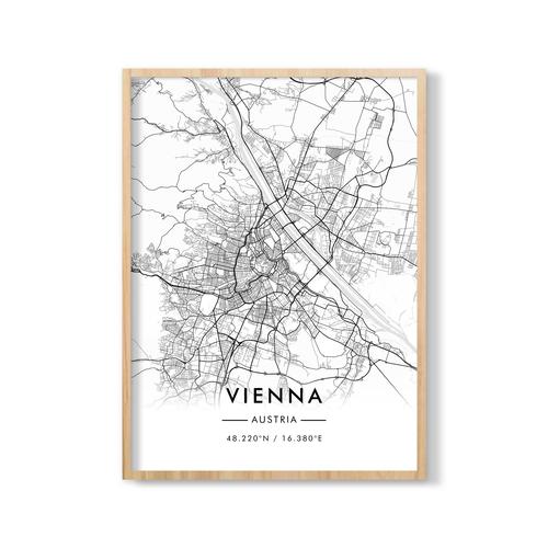 Jual Poster "Vienna City Map" + Premium Frame Kayu - Kab. Kulon Progo ...
