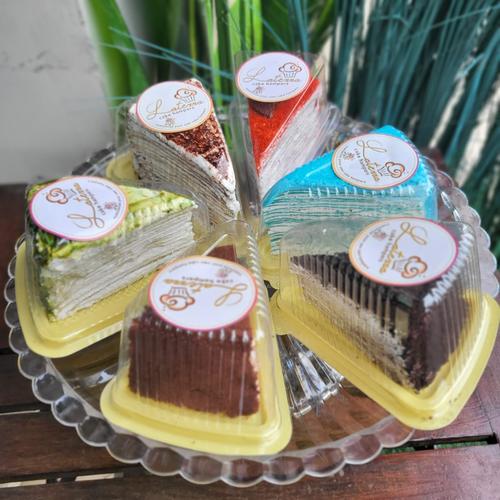Jual mille crepes cake slice cake viral Mille krepes krepes kue kado ...