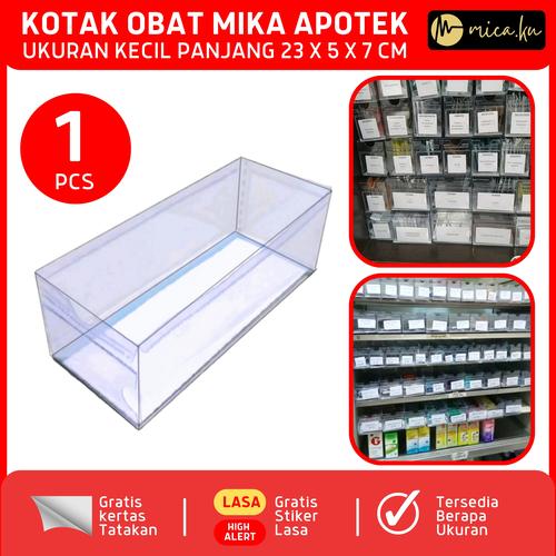 Jual Kotak Obat Mika kecil panjang 23x5x7/ Apotek / Puskesmas / Rumah ...