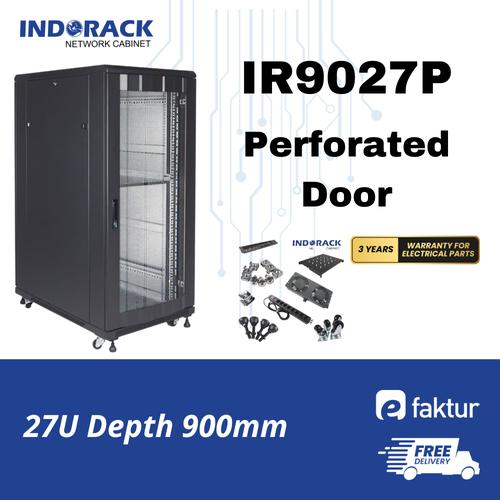 Jual Standing Close Rack INDORACK IR9027P 27U Depth 900mm Perforated ...