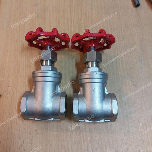 Jual Gate Valve Stainless SS316 Drat 3/4 Inch / CF8M 200 PSI - Jakarta ...