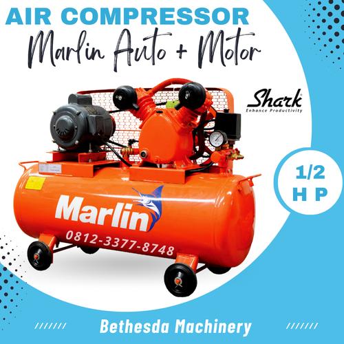 Jual MARLIN Kompresor Angin 1/2 HP PK + Dinamo Motor 1 HP Tabung 58 ...