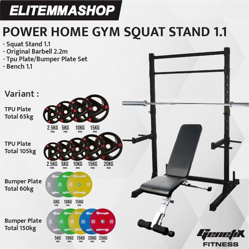 Promo PAKET POWER HOME GYM SQUAT STAND 1.1, PAKET GYM, SQUAT RACK ...