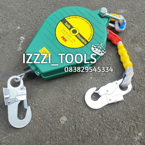 Jual Retractable lifeline 5/10/15 meter Fall Arrester sefty belt body ...
