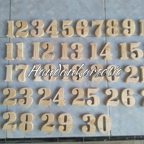 Jual Angka Kayu Timbul Anak Edukasi Pinus Jati Belanda Nomor 5 cm - 27 ...