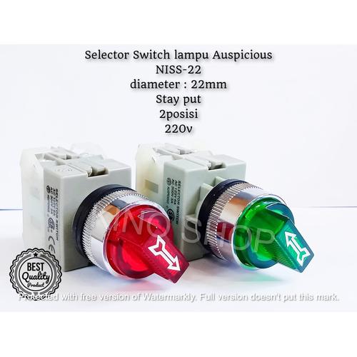 Jual Selector Switch Lampu 22mm NISS-22 Auspicious - Selector Lampu ...
