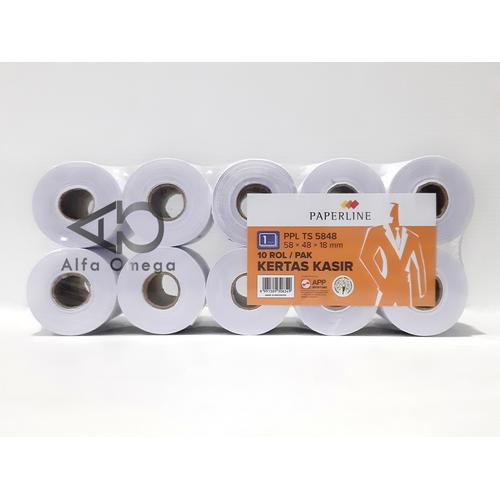 Jual Kertas kasir struk telstruk Paperline 58 x 48 x 18 mm isi 10 roll ...