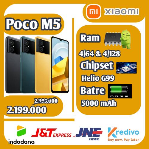 Jual Xiaomi Poco M5 [ Ram 4 Internal 128 ] Spek Gaming Helio G99 ...