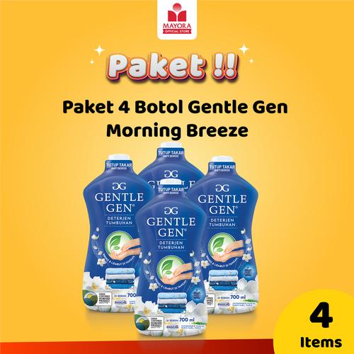 Promo Paket 4 Botol Deterjen Cair Gentle Gen Morning Breeze - Jakarta ...