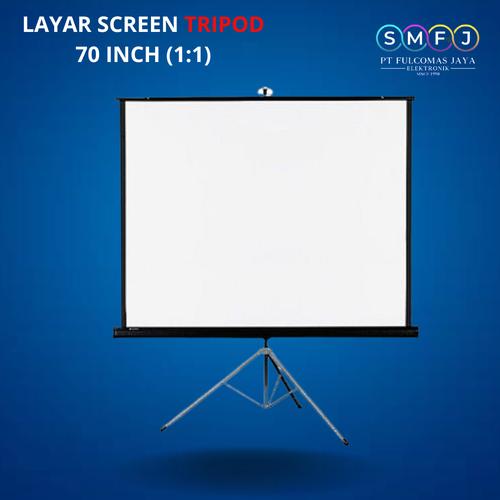Jual LAYAR SCREEN TRIPOD 70 INCH 1:1 4:3 UNTUK PROYEKTOR - 1:1 ...