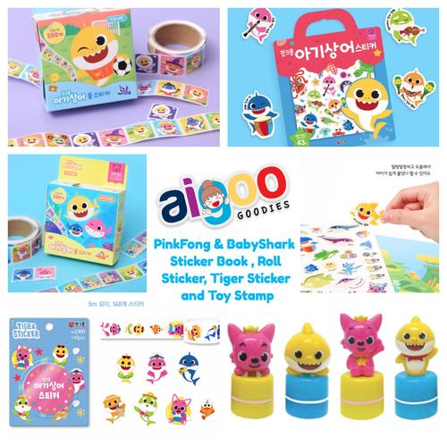 Jual PinkFong Baby Shark Stickers/Toy Stamp/Stationery - ORI KOREA 100% ...