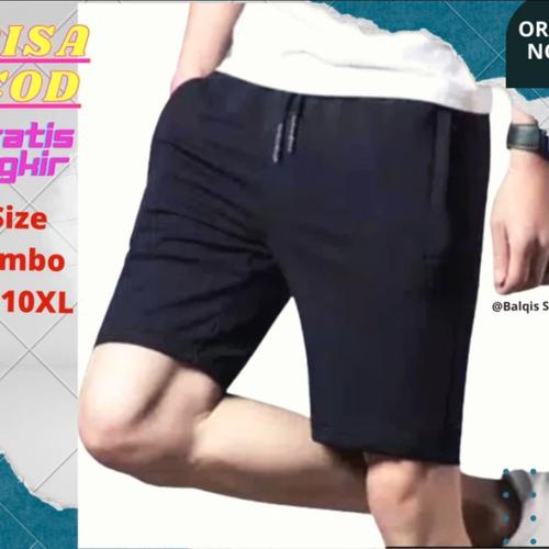 Promo BIG SIZE JUMBO Celana Olahraga Kolor Pendek Pria Murah Gym Lari Fitnes - Hitam, 7xl - 8xl ...
