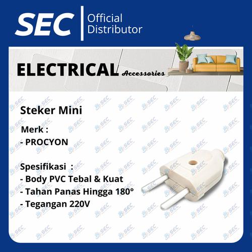 Jual Steker Mini Procyon / Steker Gepeng / Kepala Colokan Gepeng - Kab ...