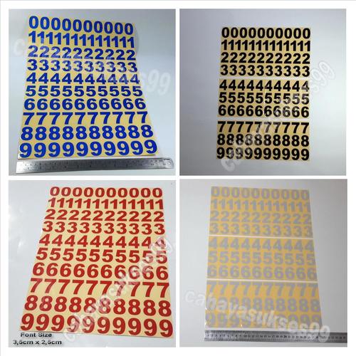 Jual Sticker Cutting ANGKA Nomor Font ARIAL 3,5cm x 2,5cm Stiker Label ...