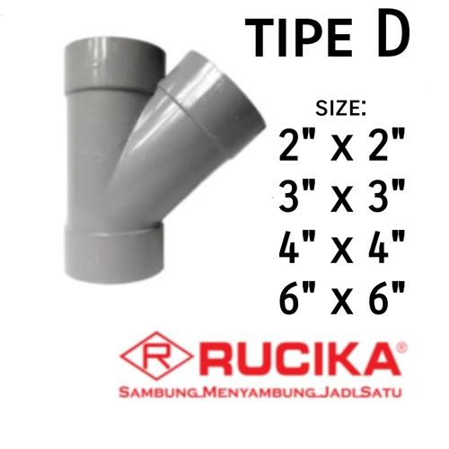 Jual Tee Y Branch 2 3 4 6 inch D Rucika Tee Y 45 derajat Tee y Tee way - 2" x 2" - Kota Surabaya ...