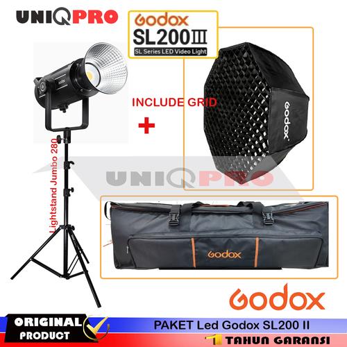 Jual PAKET Godox SL200II LED STUDIO SL200 II SL 200 II SL200w II ...