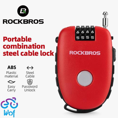 Jual ROCKBROS RK0302 Kunci Gembok Sepeda Helm Telescopic Bicycle Lock ...