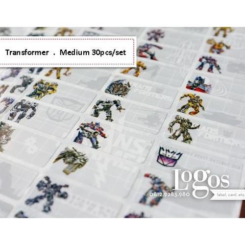 Jual Transformer Sticker MEDIUM Name Label. Stiker karakter Optimus ...