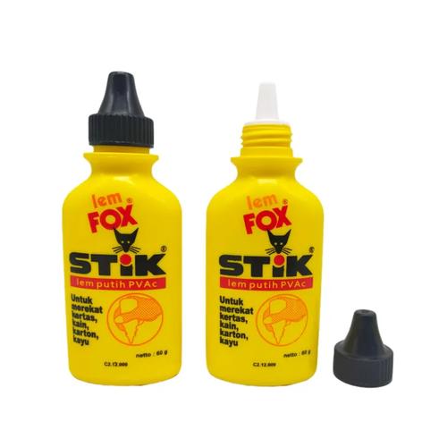 Jual Lem Fox Stik PVAc Botol 60 gr | Lem Kertas Anak Sekolah - Kota ...