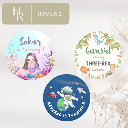 Jual Sticker Bulat Ulang Tahun Anak Souvenir Hampers Birthday / Hang ...