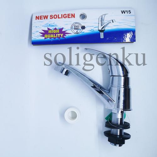 Jual Kran Wastafel Meja Tanam Keran Air PVC Angkat Washtafel Soligen ...