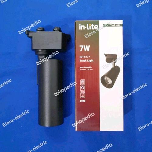 Jual Track Light Kap Lampu Rell LED 7Watt Body Hitam Inlite (INTA277 ...