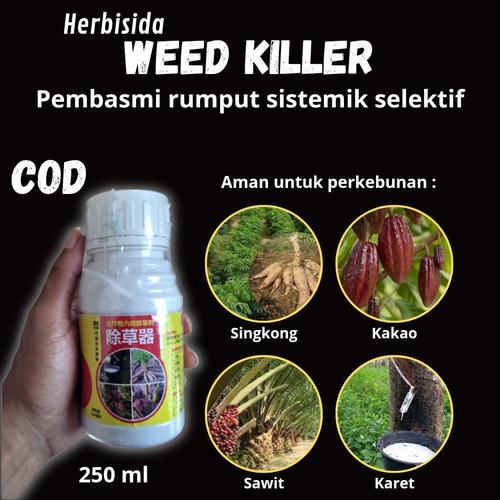 Jual weed killer herbisida racun rumput sistemik singkong karet sawit ...