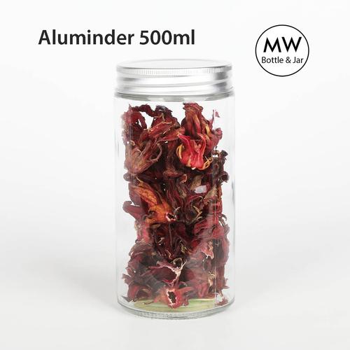Jual Jar toples botol kaca silinder bulat tutup lid aluminum ragam ...