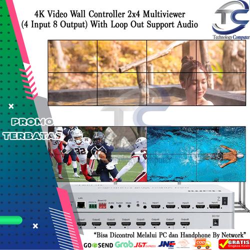 Jual Video Wall Controller 2x4 4x2 Multiview 4 Input 8 Output With ...