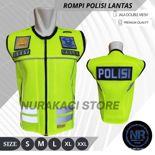 Jual Rompi Polisi Lalulintas Hijau Jala Tebal Original Lantas Baru ...