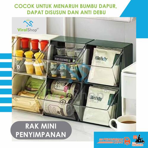 Promo Rak Penyimpanan Aksesoris Makeup Bumbu Gelas Dapur Laci Susu Mini ...