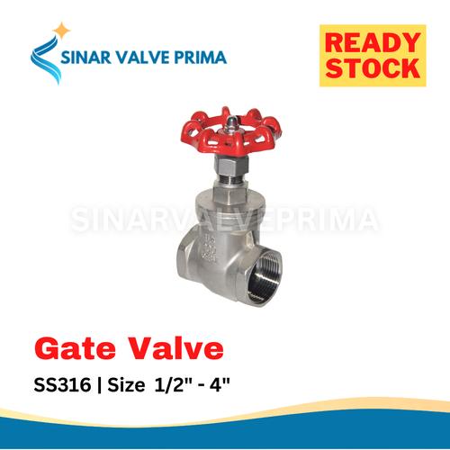 Jual Gate Valve SS316 Class 200 drat - 1/2" - Jakarta Barat - Sinar ...