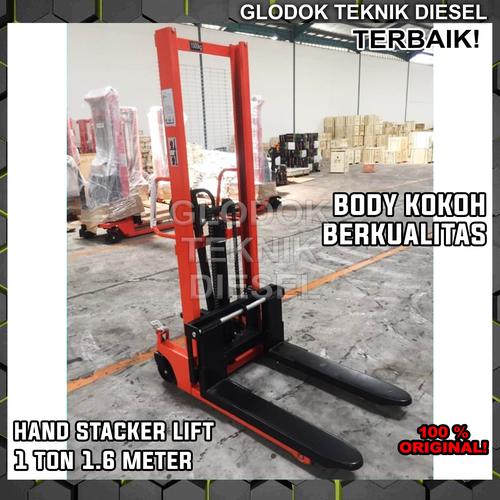 Jual Hand Stacker Lift Manual 1 Ton x 1.6 Meter Alat Angkat Barang ...