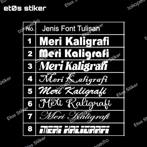 Jual cutting sticker custom stiker nama custom - Putih - Kab. Bogor ...