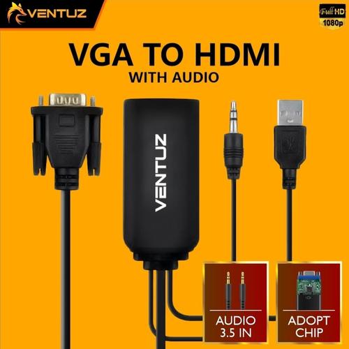Jual Converter VGA To HDMI + Power USB / Input VGA Output HDMI Ventuz ...