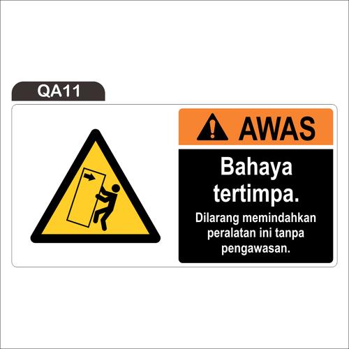 Jual RAMBU BAHAYA TERTIMPA - S : 20x10 cm, Plat+Asahi - Kota Cimahi ...