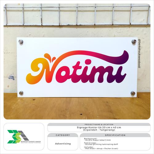 Jual Signage logo acrylic 20x40cm logo perusahaan signage akrilik ...