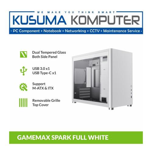 Jual Gamemax Spark Full White Micro ATX Casing PC Gaming - Kab. Sleman - kusuma komputer_NEW ...