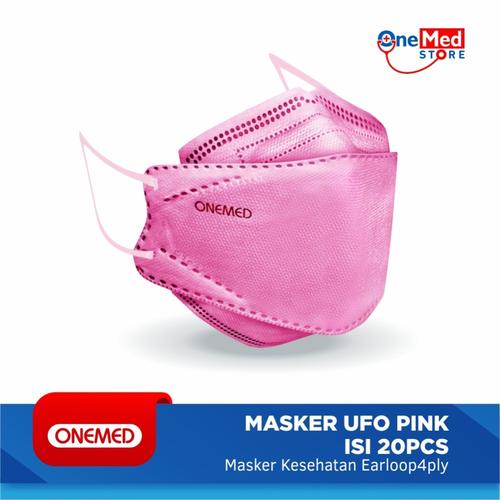 Jual Masker Karet Medis UFO Pink 3D OneMed 4ply Box isi 20pcs - Kota ...