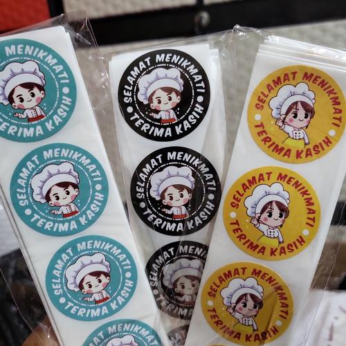 Jual Sticker Selamat Menikmati Terima Kasih Stiker Thank You 3.5cm ...